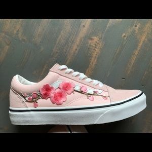 Vans | Shoes | Cherry Blossom Custom Vans Pink All Sizes | Poshmark